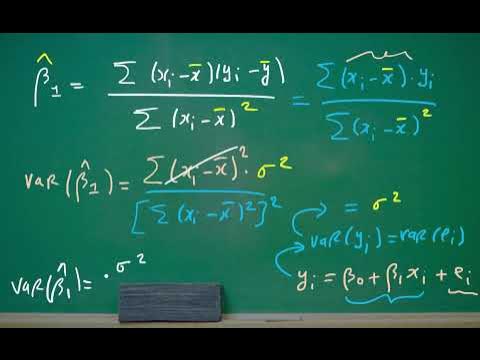 Économétrie (Régression simple).10/ variance estimateur MCO - YouTube