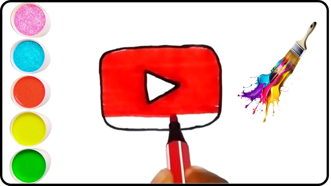 You Tube logo drawing, painting, kids drawing, Magic fingers art ...