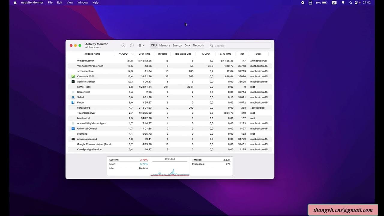 Hướng dẫn cách xem thông tin CPU GPU hoạt động trên Macbook với ...