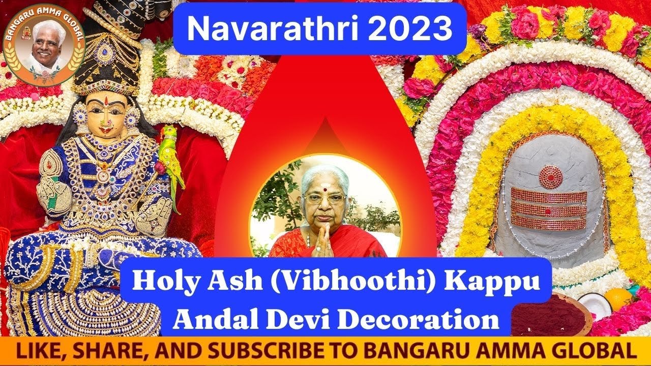 Holy Ash (Vibhoothi) Kaappu Andal Devi Decoration with Thirumathi Amma ...