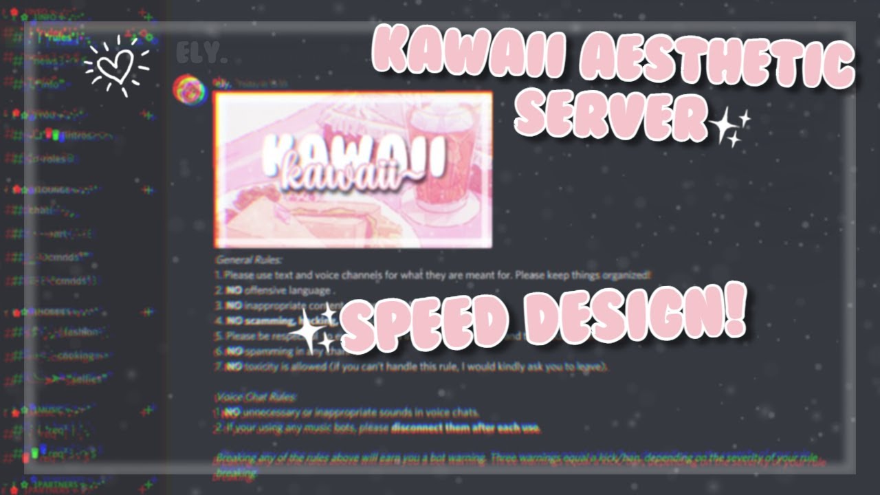 ⋆🌸꒱ kawaii aesthetic server speed design :: ely. °｡˚୨୧ - YouTube