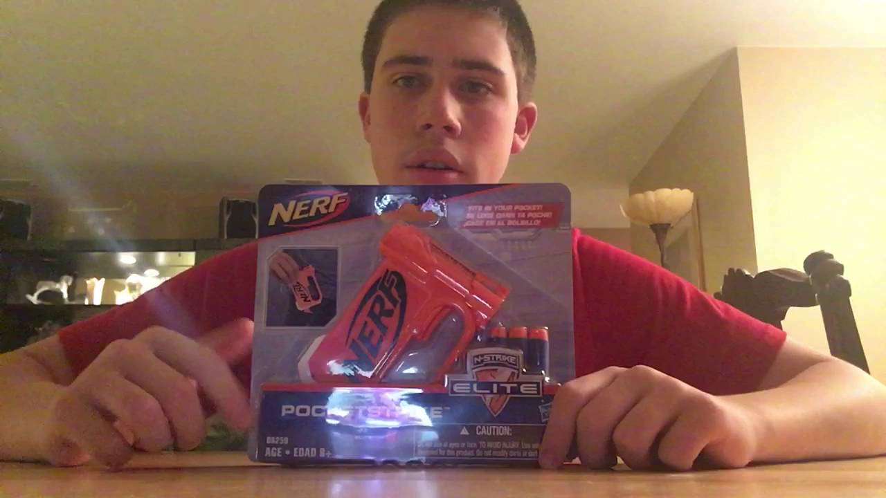 Nerf pocket strike unboxing and review - YouTube