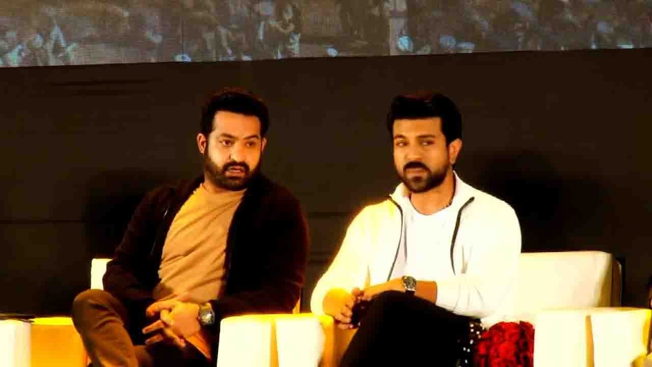 Ram Charan And Jr Ntr Visuals At RRR Pre-Release Event | Rajamouli ...