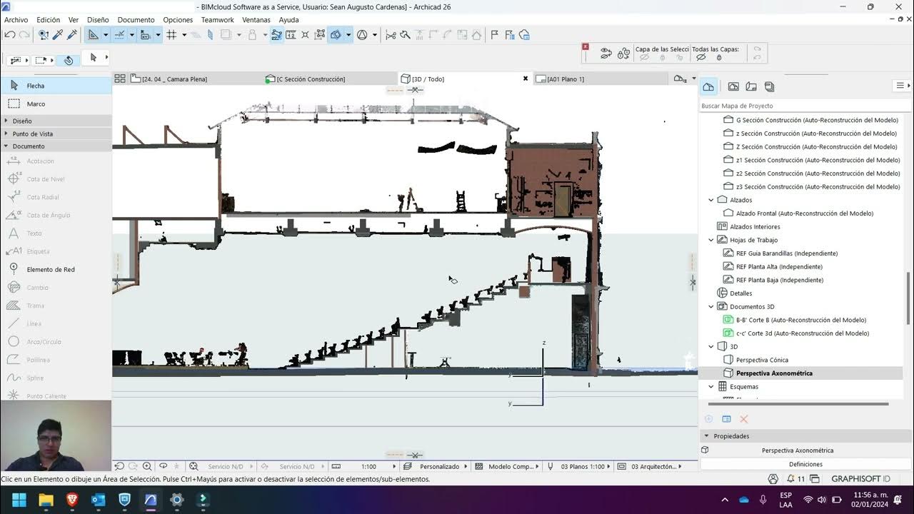 Cómo mejorar la resolución de vistas 3D en plano en Archicad / Documentar nube de puntos - YouTube
