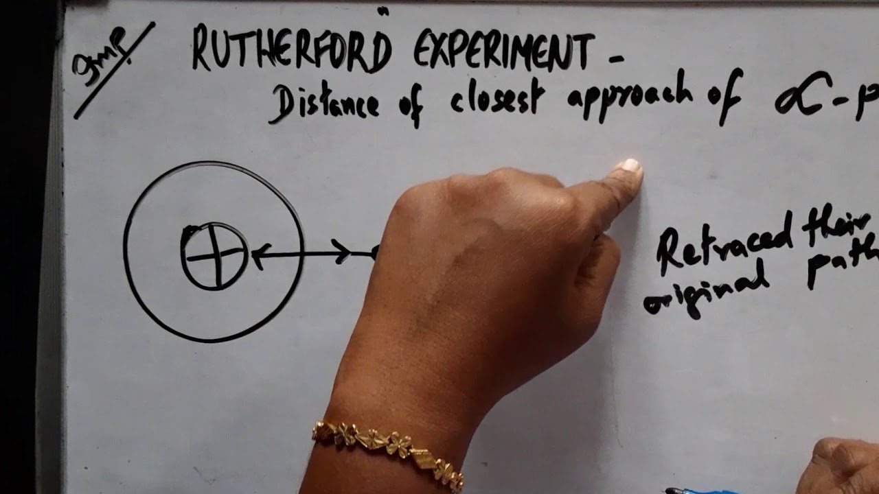 ATOMIC STRUCTURE -RUTHERFORD-distance of closest approach part 1 - YouTube