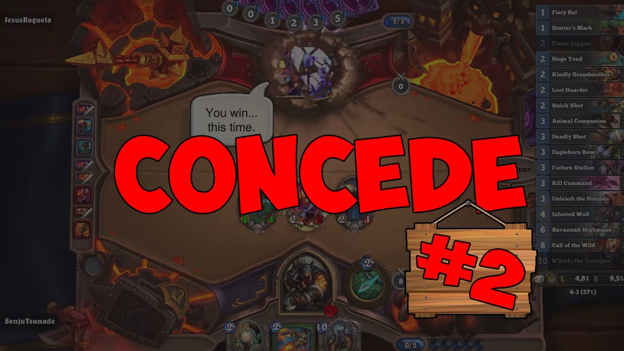 Hearthstone - Concede compilation #2 - YouTube