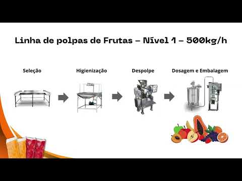 Linha Polpas de Frutas 500kg hora