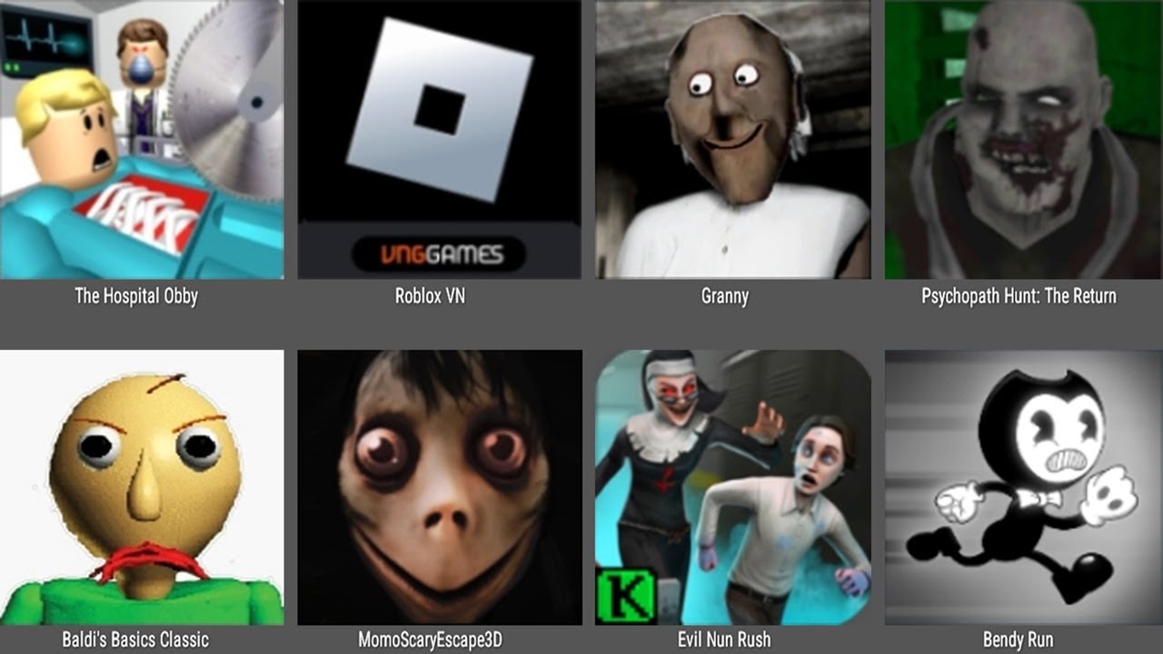THE HOSPITAL OBBY,Roblox,Granny,Psychopath Hunt,Baldi's Basics Classic ...