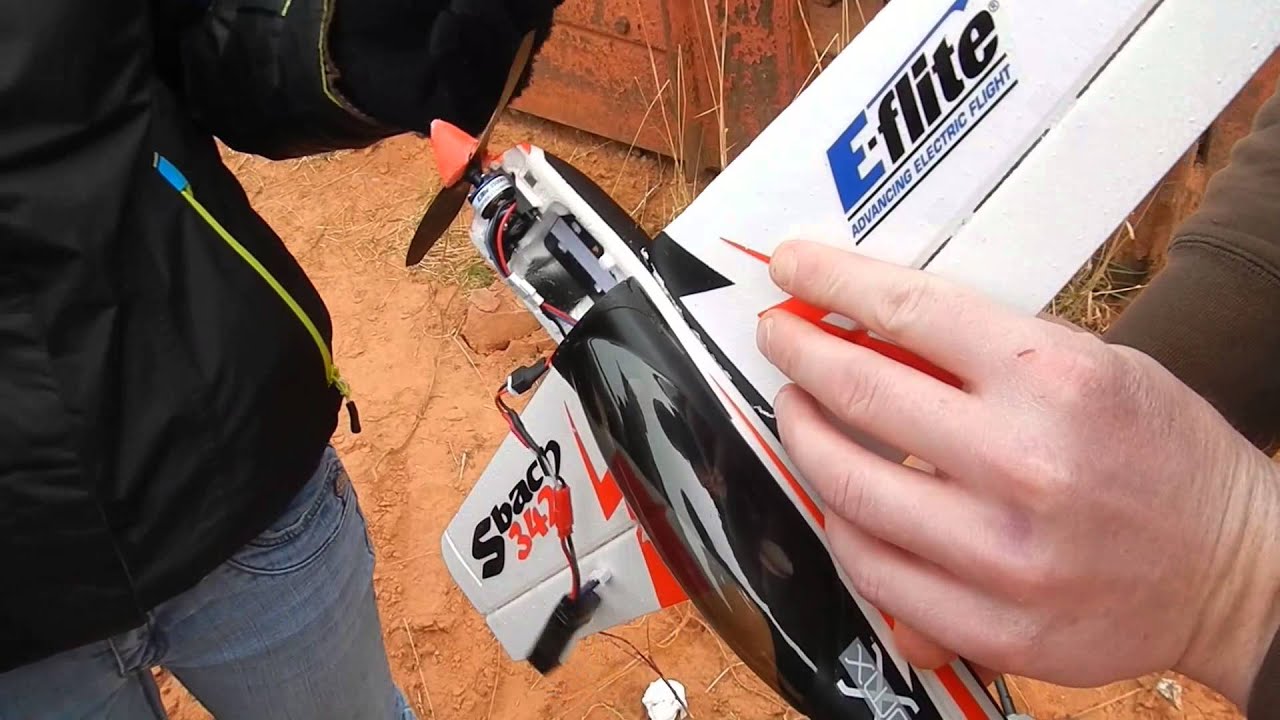 E-Flite UMX SBACH 342 Maiden Flight and Crash - RC Car Club - YouTube