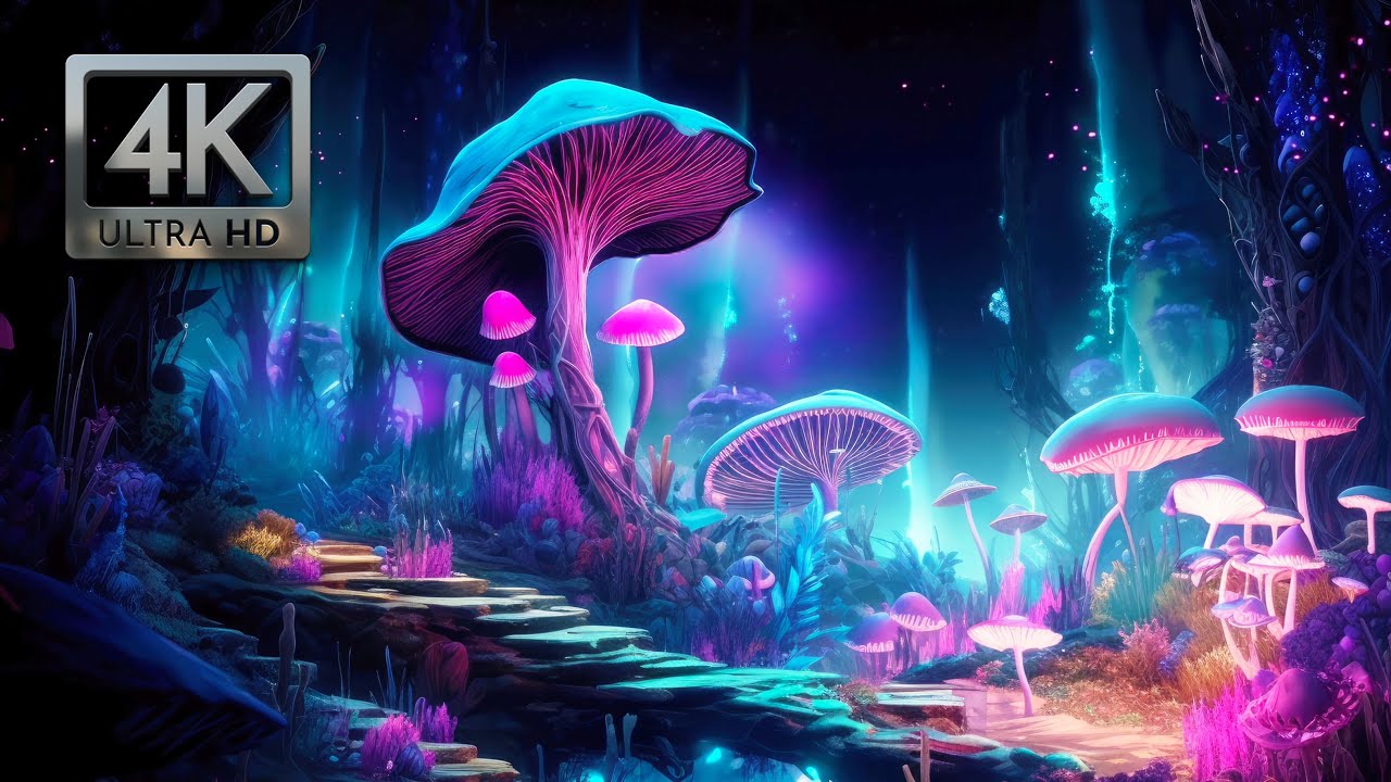 Enchanted Mushroom Forest Ambience, Relaxing Music, Nature Sound ...