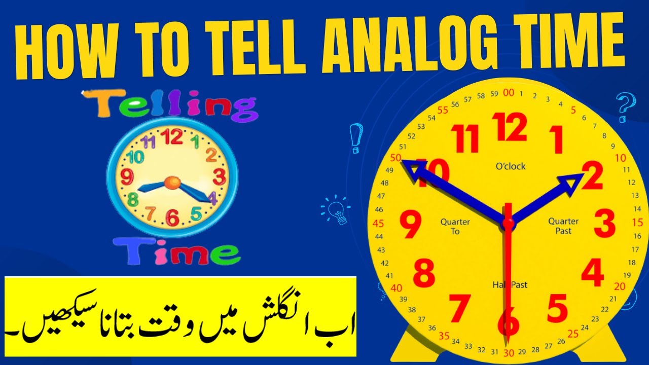 How To Tell Analog Time In English YouTube How To Tell Analog Time In English YouTube
