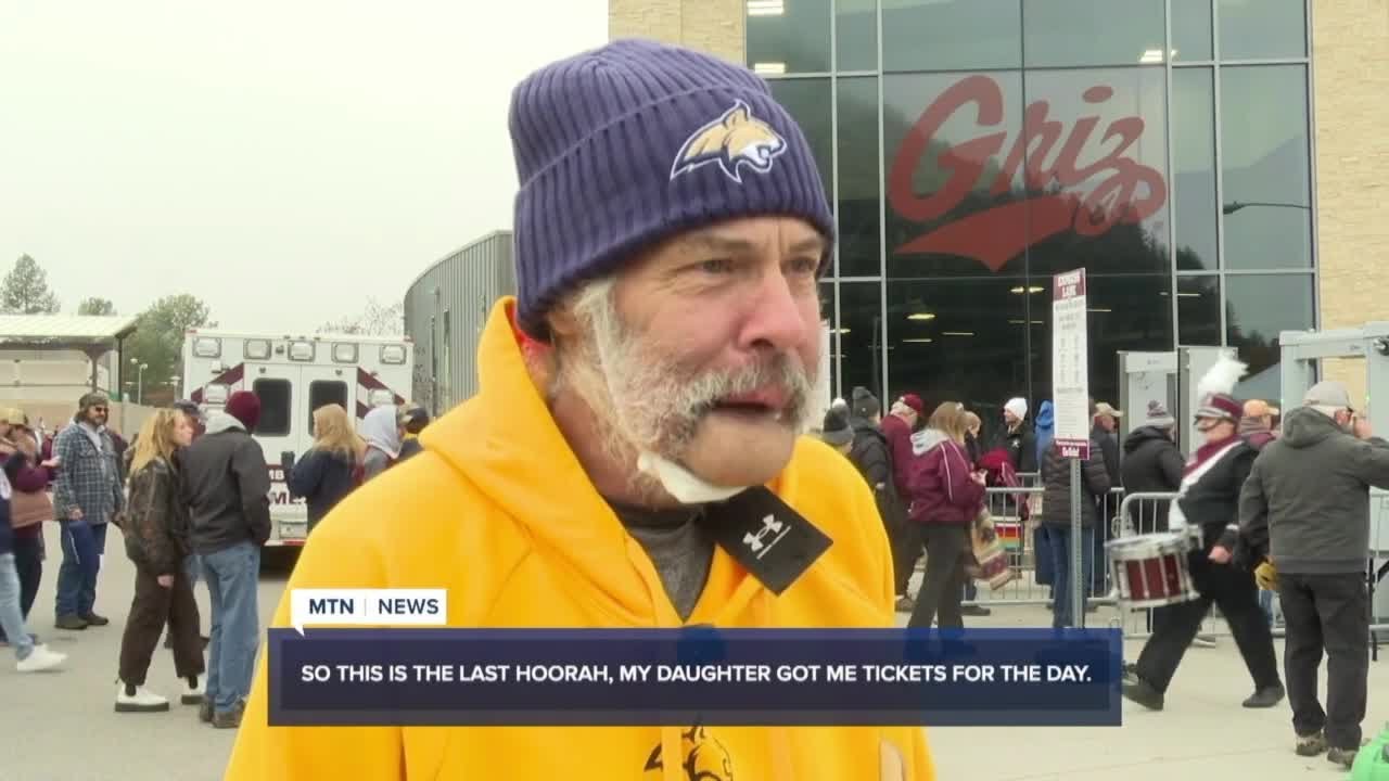 Bear attack survivor attends Griz Cat game - YouTube