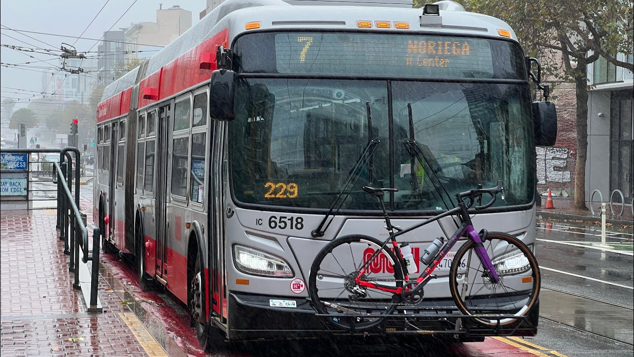 San Francisco Muni 2015 New Flyer Xcelsior Xde60 6518 On Route 7 Haight