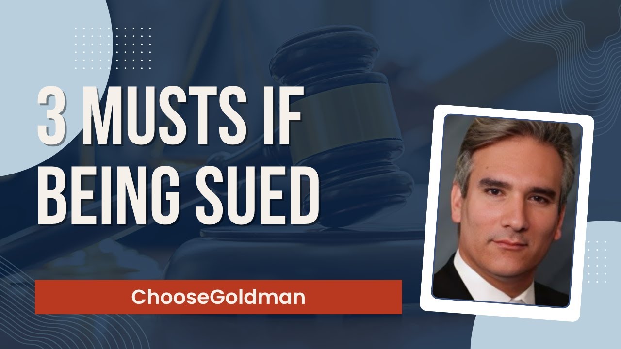 3 Things To Do if You Are Being Sued - YouTube