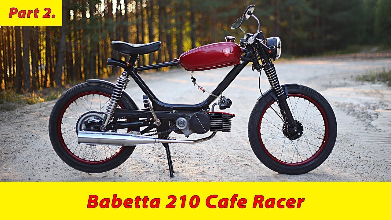 Moped Babetta 210 cafe racer build story (part 2.) DIY custombike - YouTube