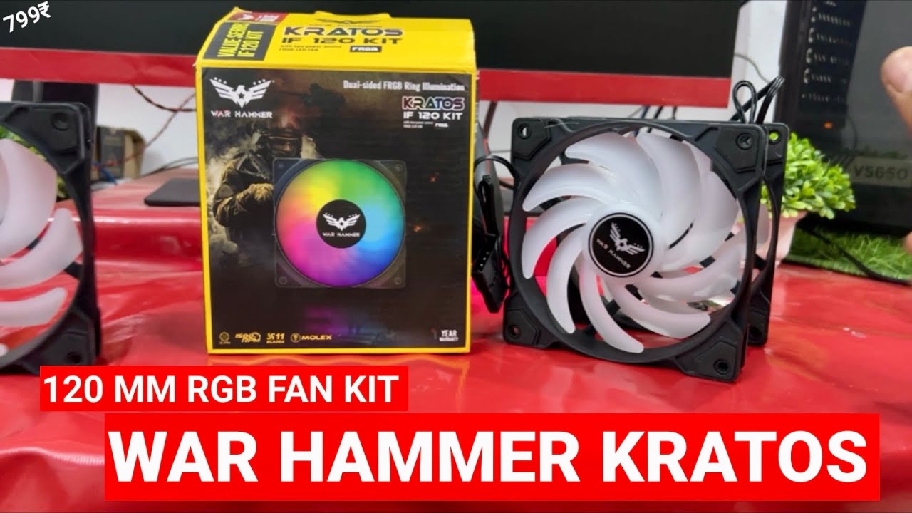 WAR HAMMER Kratos | 120 mm RGB Fan kit | 1500 RPM - YouTube