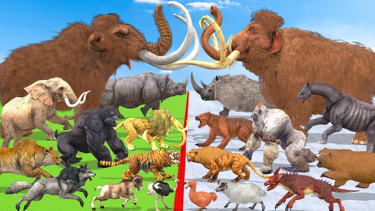 Animal Epic Battle Prehistoric Mammals vs Cenozoic Beasts Mammals Size ...