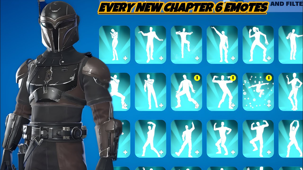 Every New Chapter 6 Icon Series Dances & Emotes with Mandalorian ...