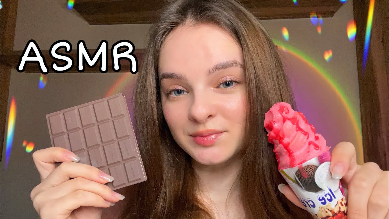 ASMR Fake Food Eating 🍫🍦🥕Tingly Mouth Sounds - YouTube