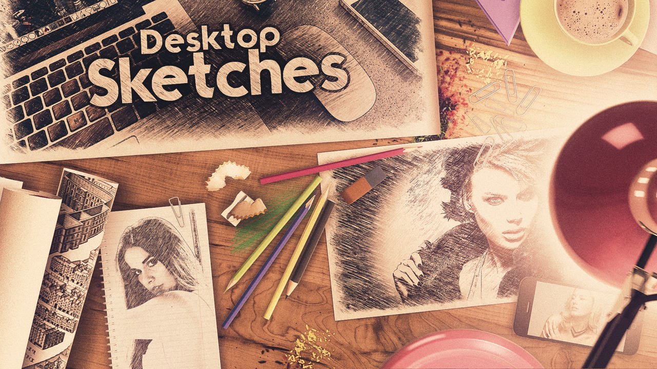Desktop Sketches [AE-Template] - YouTube
