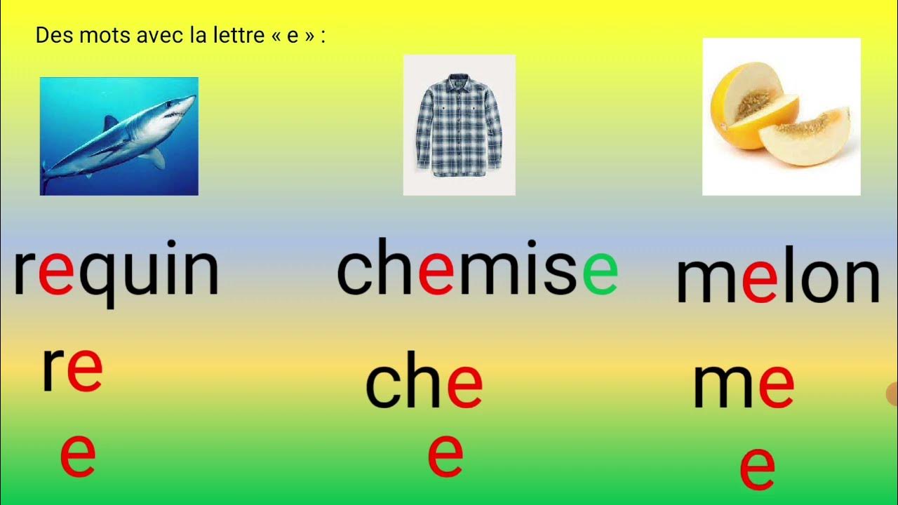Apprendre à lire le français facilement | La lettre "E e" premier son ...