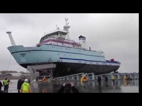 ships launched into water AMAZING Ship Launch Videos - YouTube