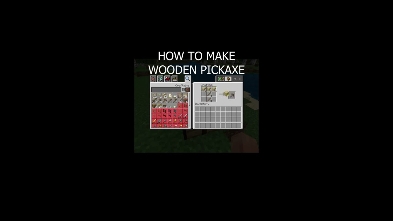 How to make Wooden Pickaxe (minecraft basics #9) - YouTube
