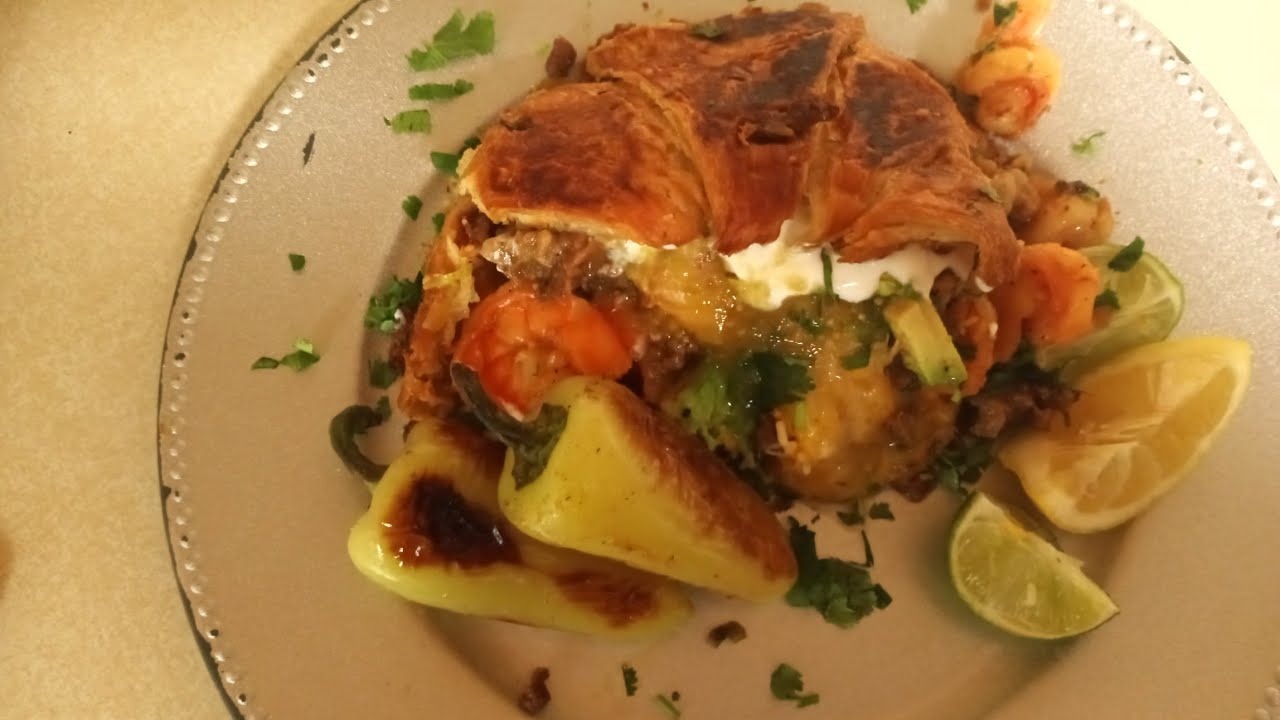 Stuffed croissant style tortas #ohnoshedidnt #stuffed #croissant #taco ...