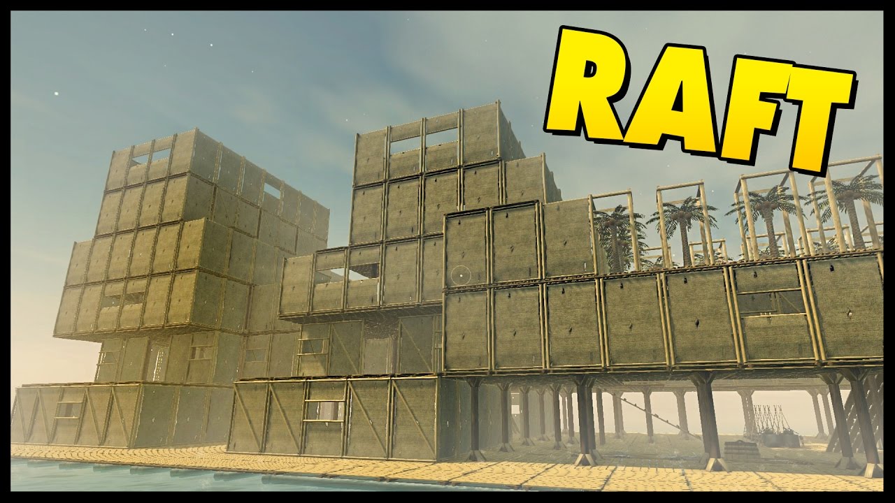 MASSIVE OCEAN FORTRESS SEA MANSION! - Raft Gameplay [Let's Play Raft ...