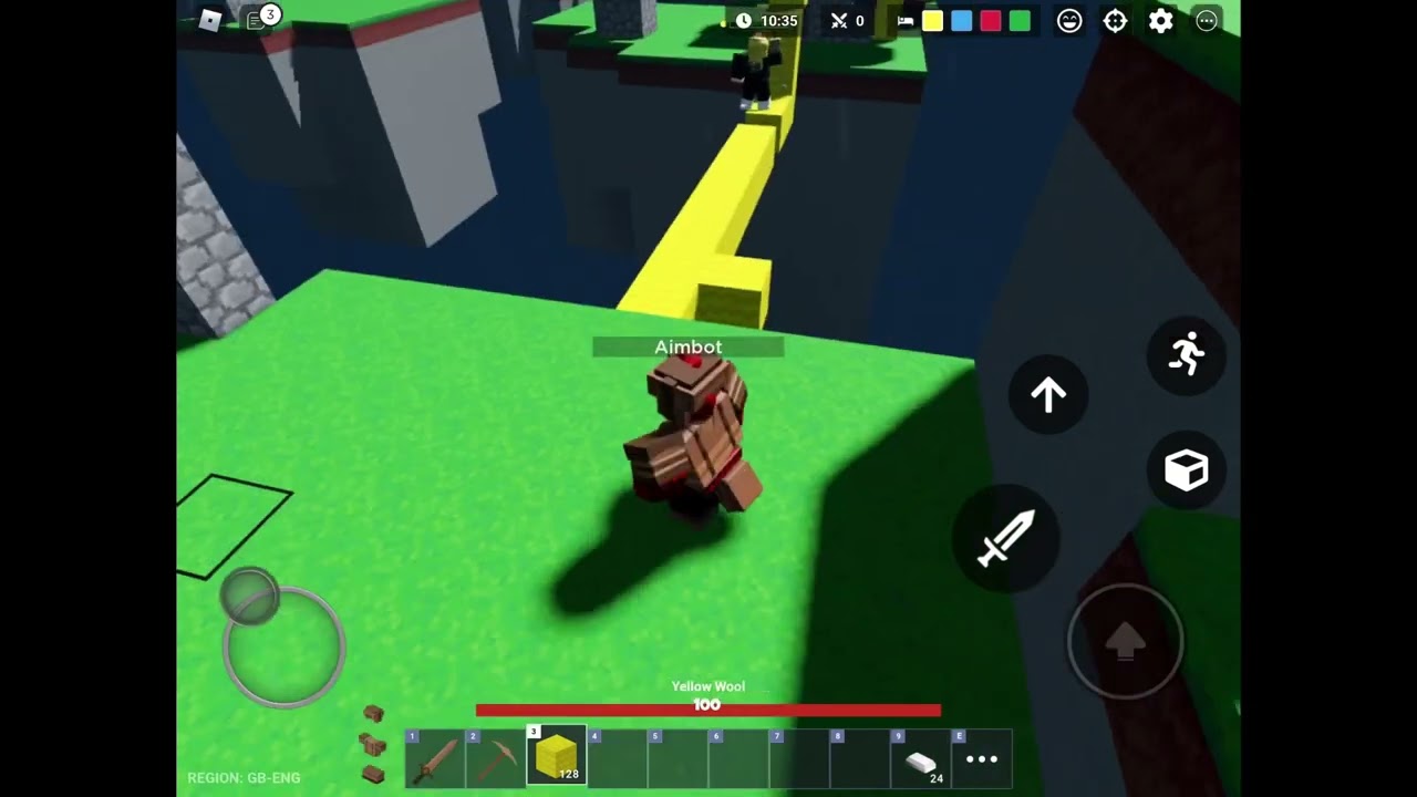 Best Clutch On Mobile Roblox Bedwars Youtube