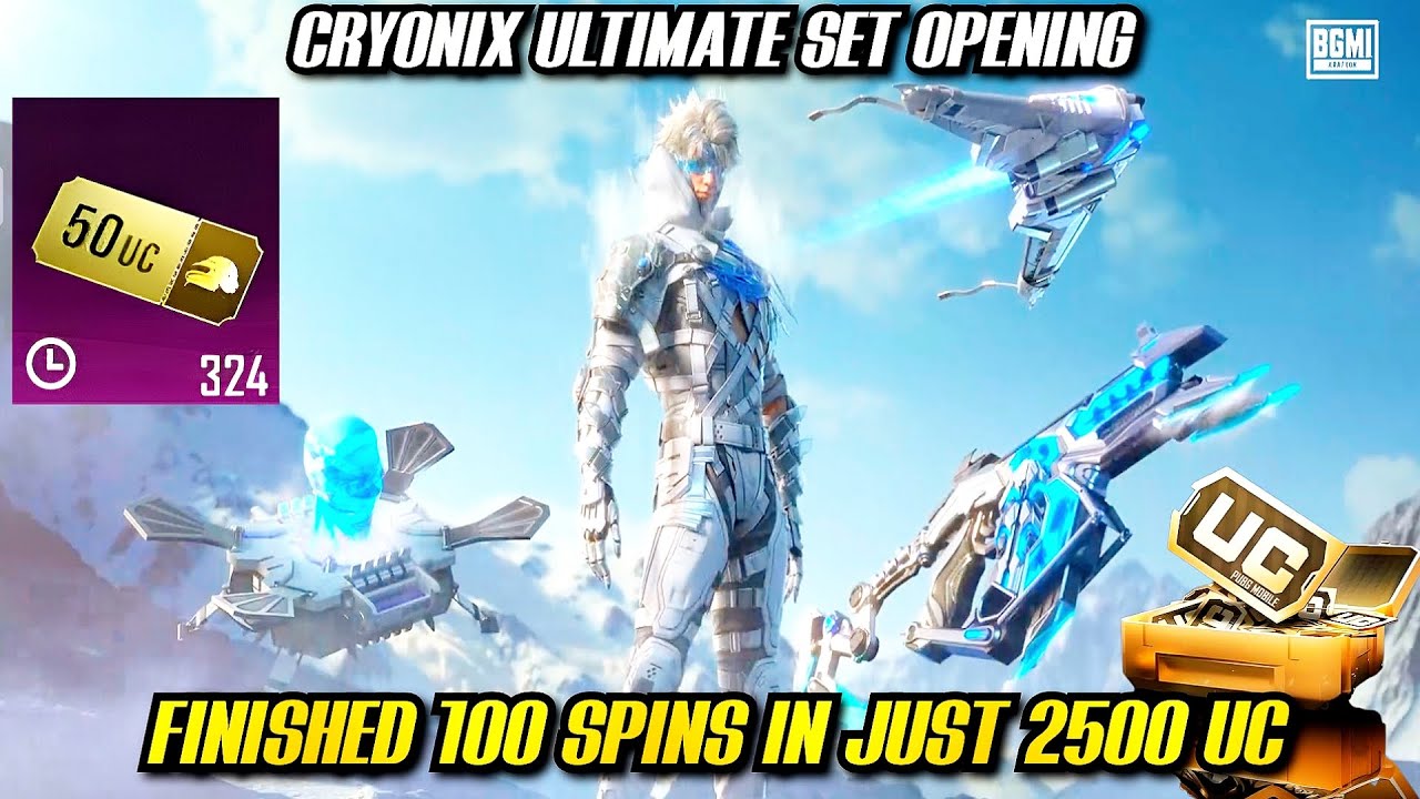 😱 THE LUCKIEST SPIN EVER? 🥶 100 Spins Cryonix Ultimate Set in 2500 UC ...
