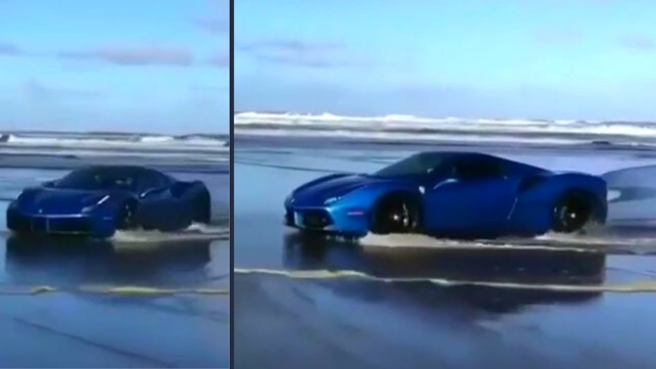 Ferrari goes for a Swim - YouTube