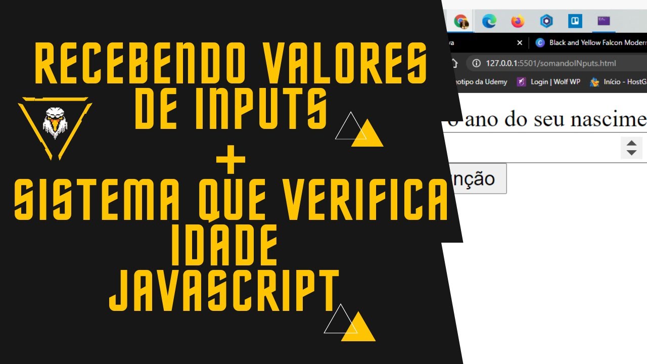 Como Receber Valores De Inputs Sistema Que Verifica Idade Com Javascript Youtube