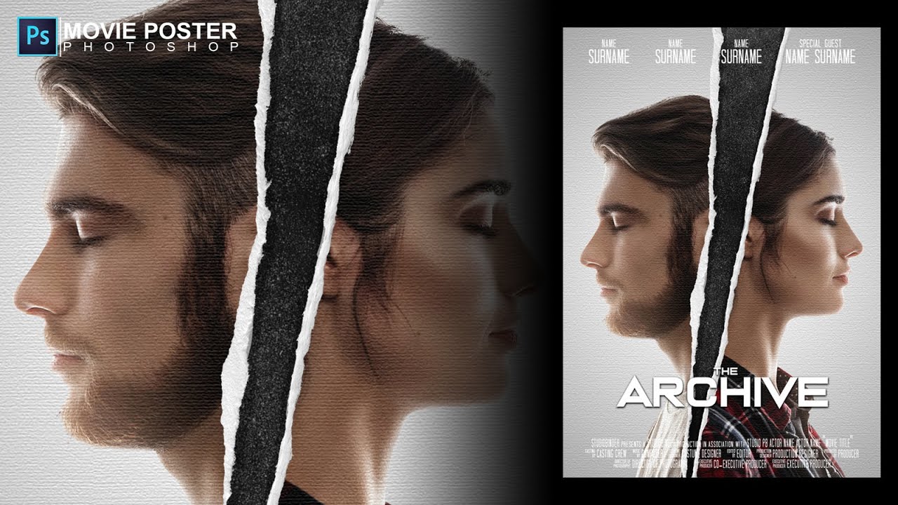 Movie Poster Design - The Archive - Photoshop Tutorial - YouTube