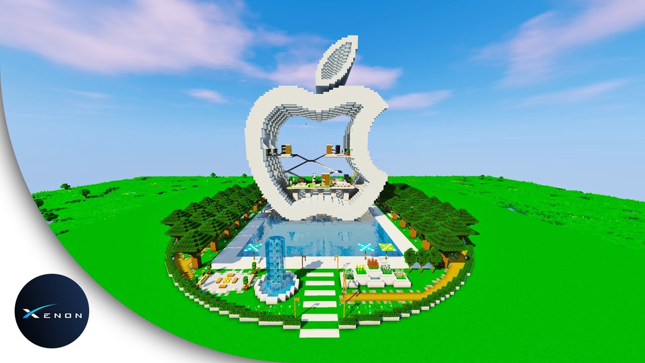 Building a Apple Style House in Minecraft (Speed Build) - YouTube