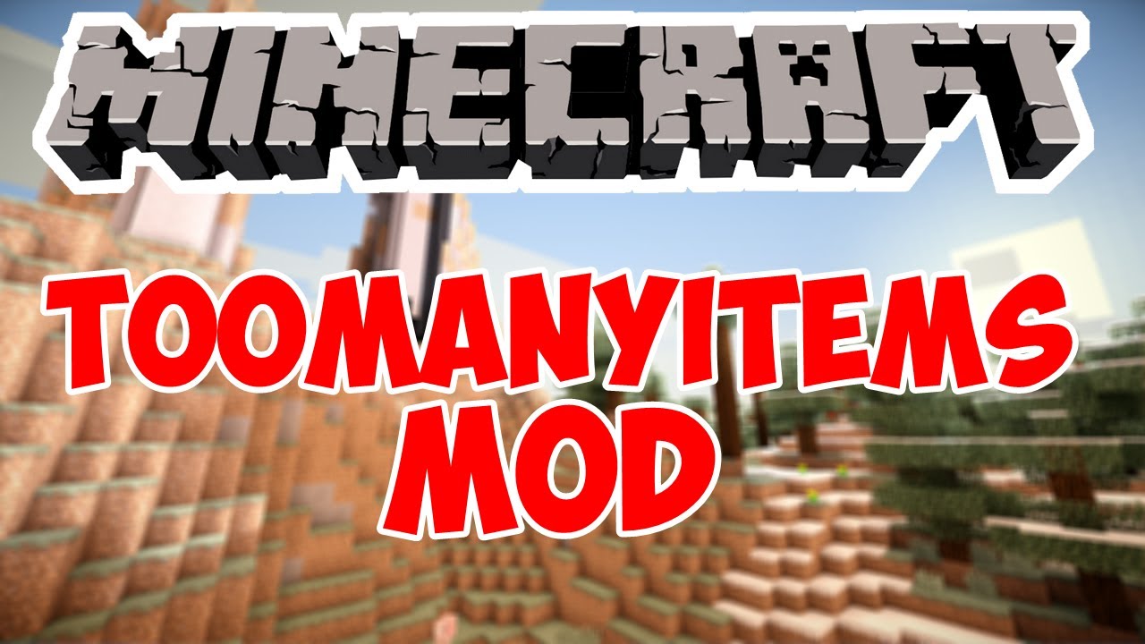 MINECRAFT MODS Too Many Items - YouTube