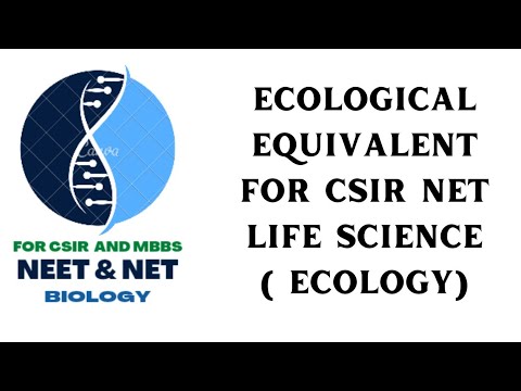 Ecological Equivalent For CSIR NET Life Science ( Ecology ) - YouTube