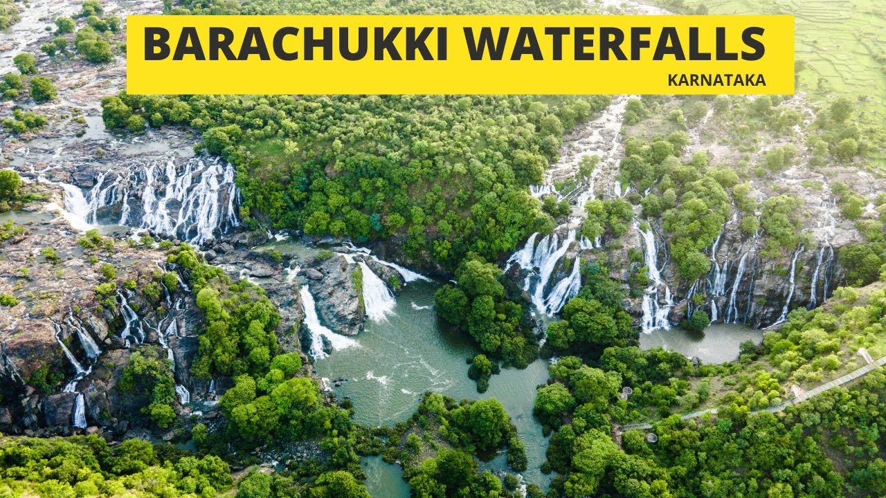 Barachukki Waterfalls Aerial View | Waterfalls near Bangalore - YouTube