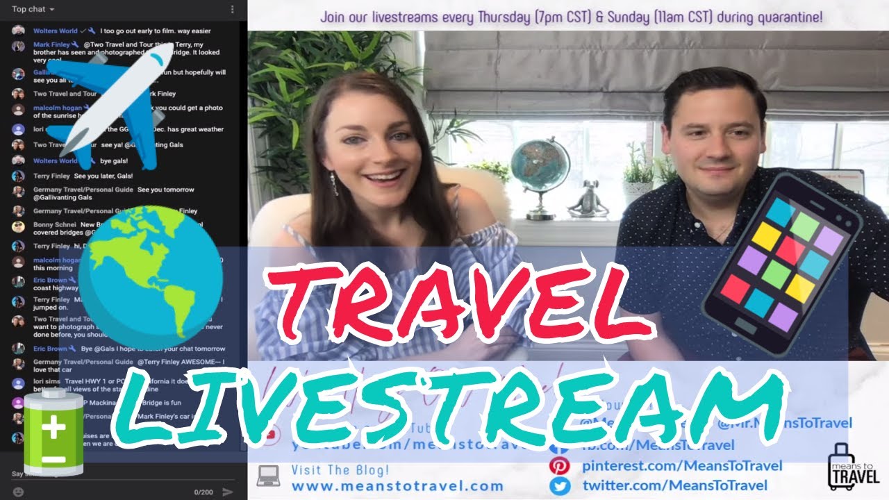 SUNDAY TRAVEL LIVESTREAM | DISCUSSING TRAVEL TOOLS & APPS | TRAVEL CHAT ...