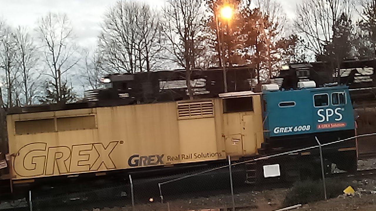 NS P71 W/ GP60 7118 & GP38-2 5170 + GREX SPS #6008 Tied Down Oyama Yard ...