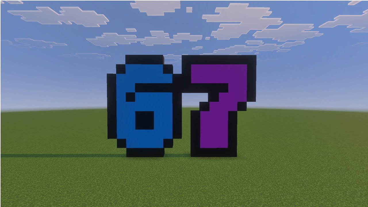 [EASY] How to Make 67 in Minecraft - Pixel Art Tutorial - YouTube
