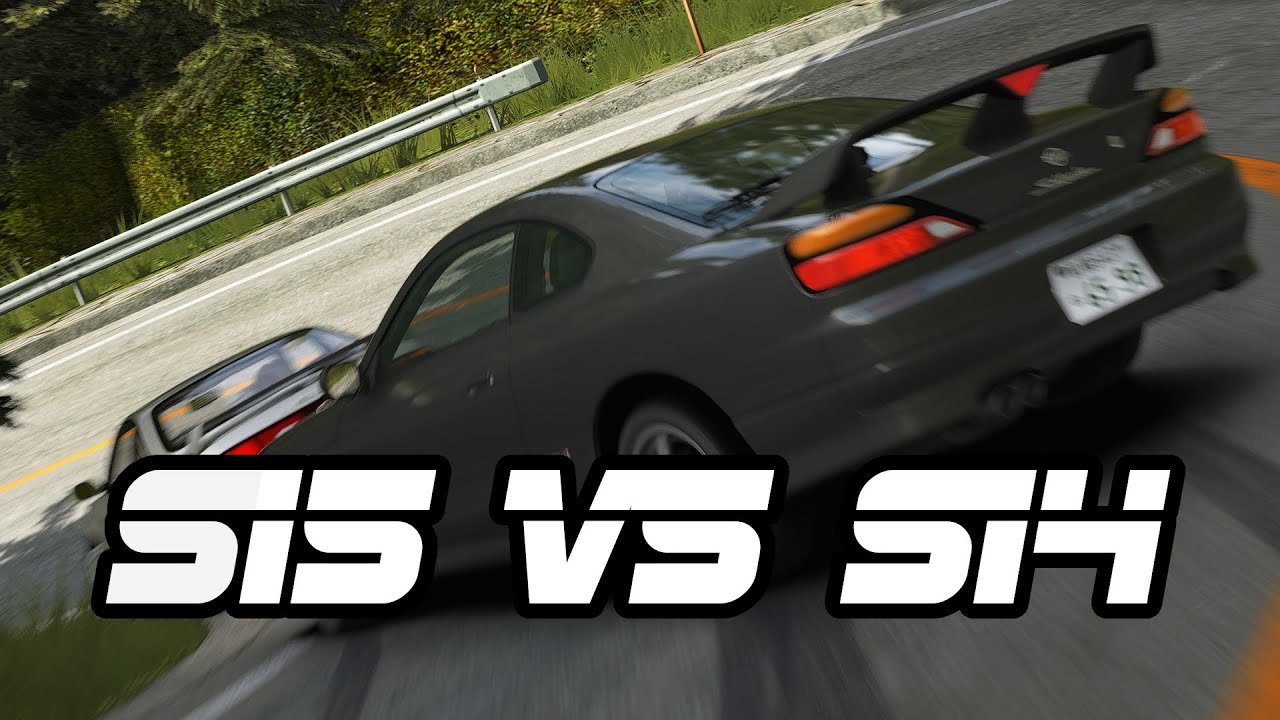 Nissan Silvia Battle S15 VS S14 - YouTube