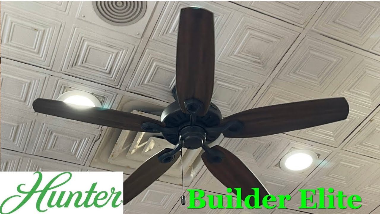 52” Hunter Builder Elite ceiling fans - YouTube
