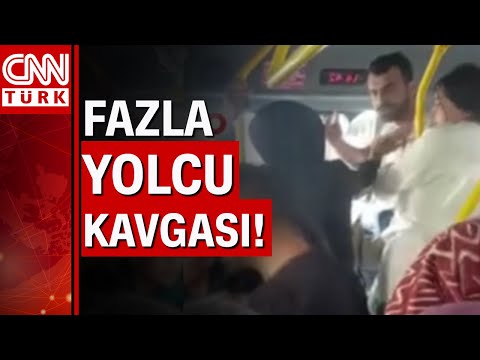 Minibüs tıklım tıklım olunca şoför ve yolcu kavga etti!