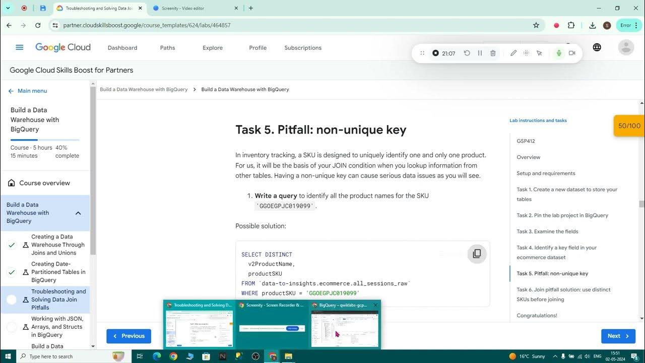 Troubleshooting and Solving Data Join Pitfalls ( GCP QWIKLAB ) - YouTube