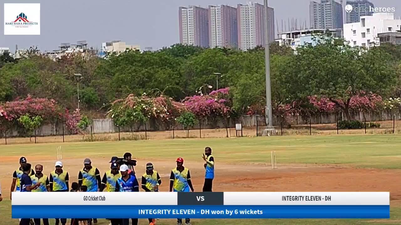 GO Cricket Club vs INTEGRITY ELEVEN - DH Live Cricket Match ...