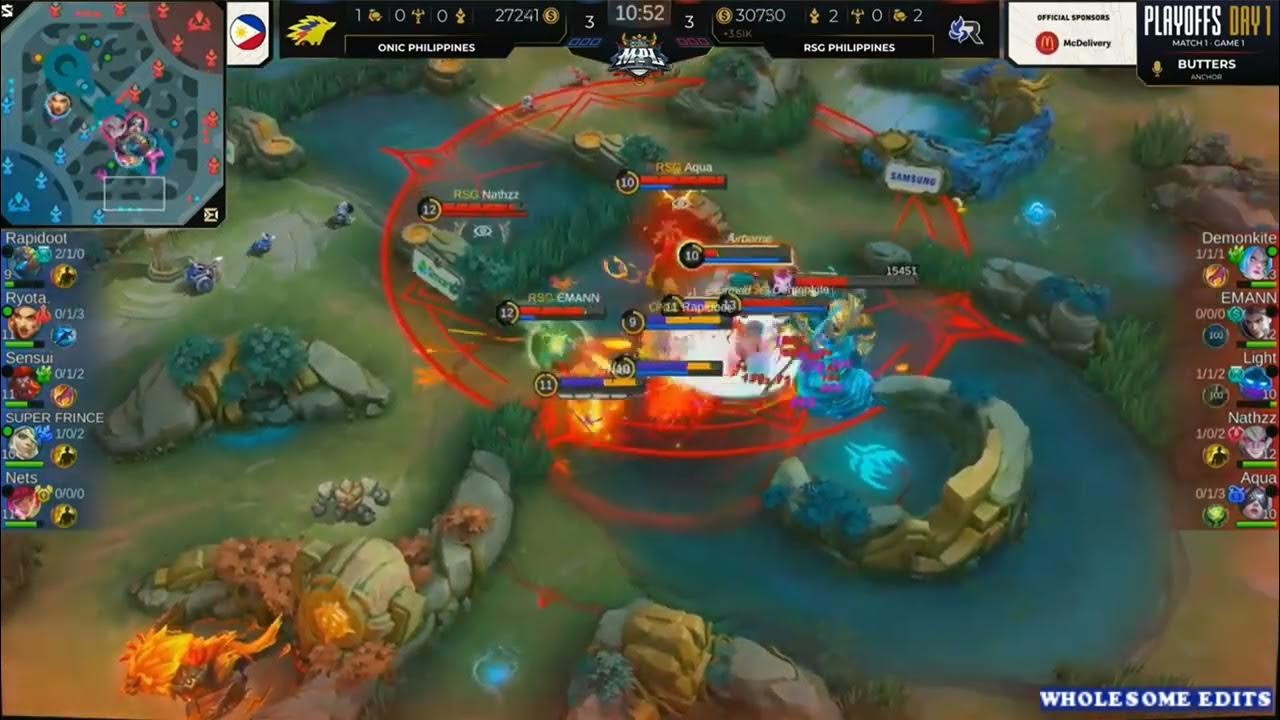 ONIC PH VS RSG PH (Highlights) MPL S10 GAME 1 (All Setups and Aggression) - YouTube