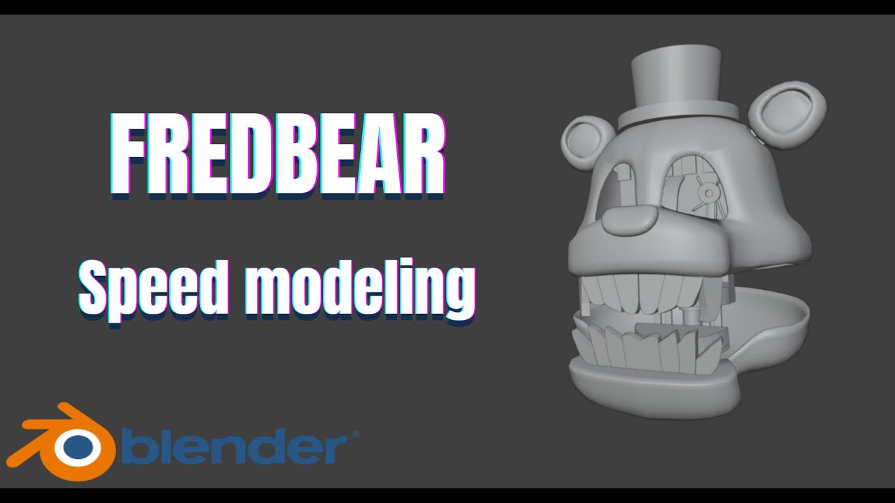 Making my first FnaF model (Fredbear) in Blender | PART 1: Head - YouTube