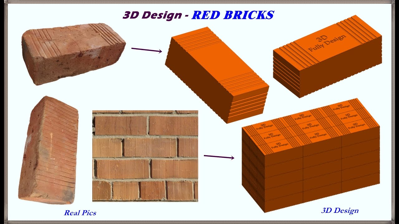 3D Design - RED BRICK, #3Dmodeling, #SolidWorks, #SolidEdge, #Creo, # ...