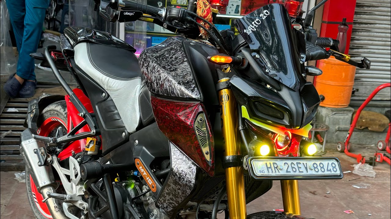 Yamaha Mt15 Modified || Mt15 Modifcation | Mt15 accessories ...